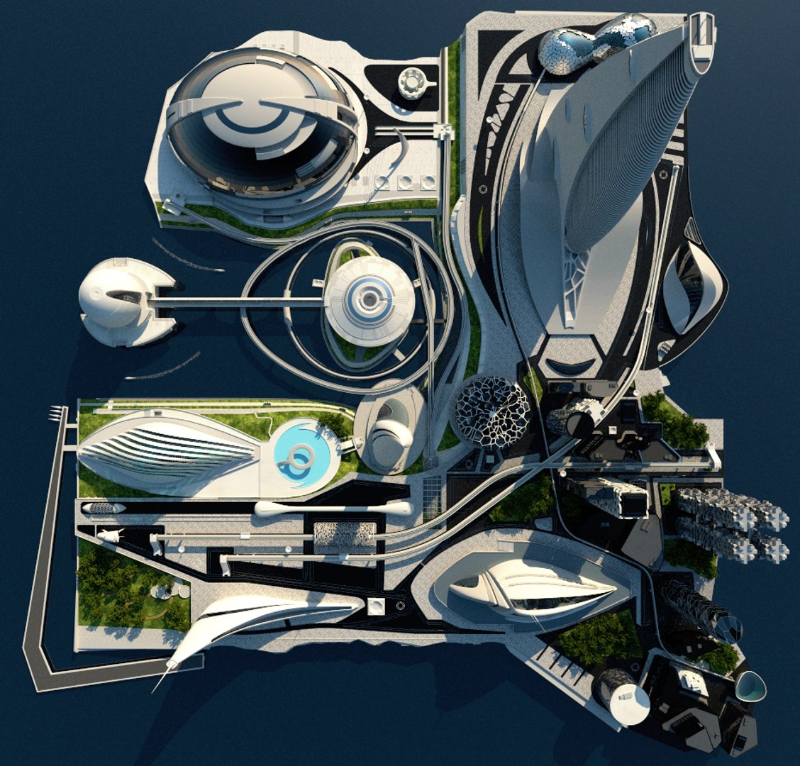 buildings architectural 3d model