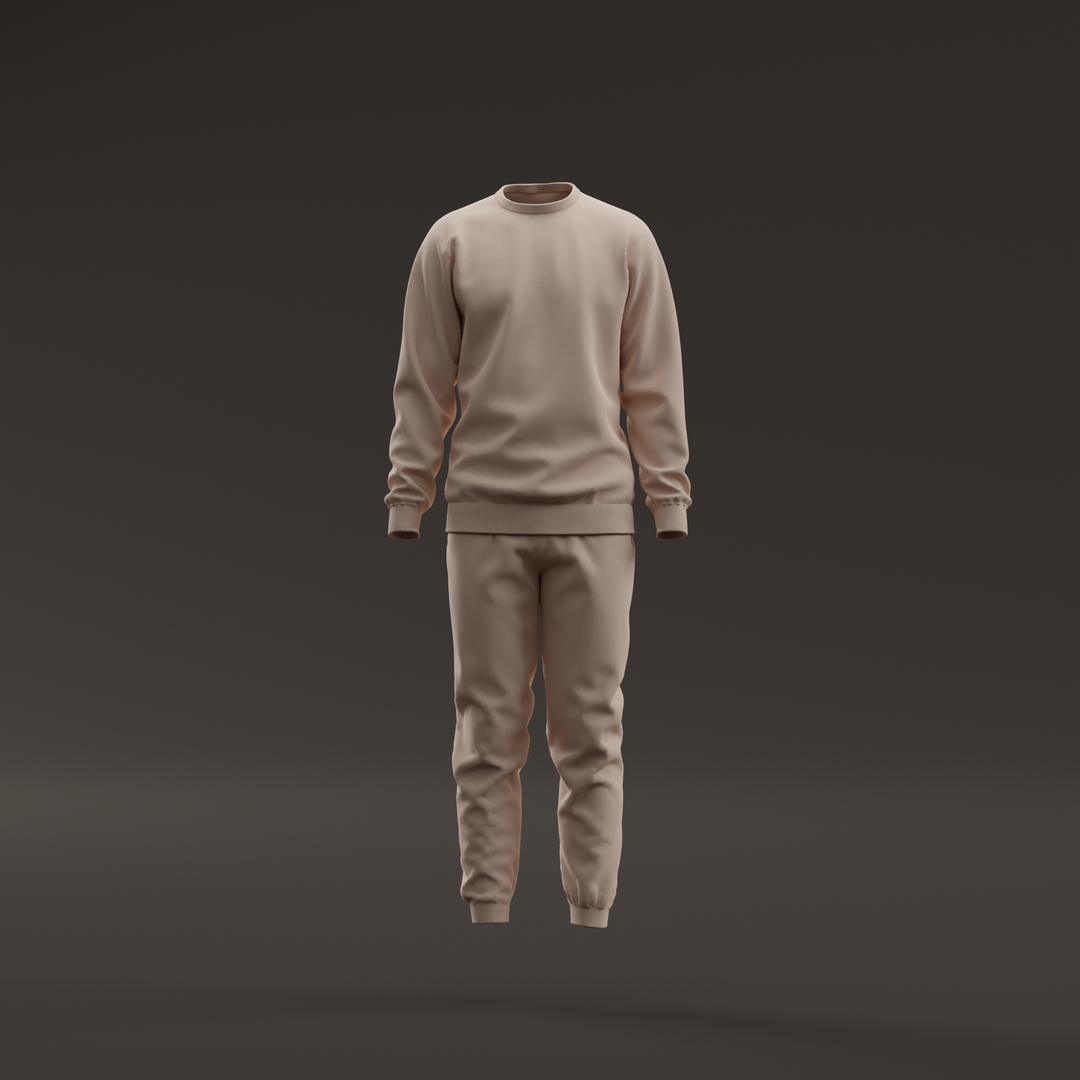 Pair 01 - Sweatshirt Sweatpants 3D Model - TurboSquid 2144580