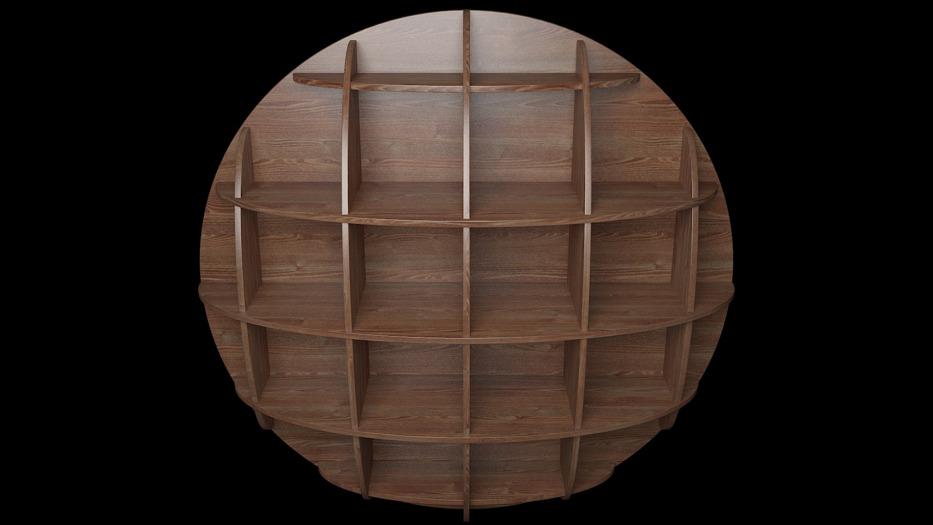 Bookshelf Round Circle Slice 3D Model - TurboSquid 1871353