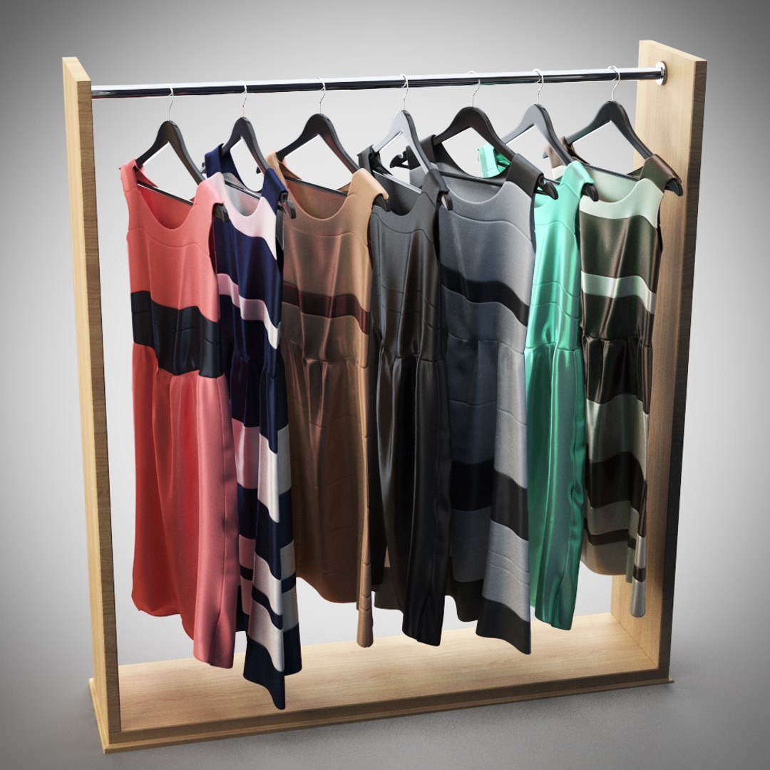 rack dresses 3d max