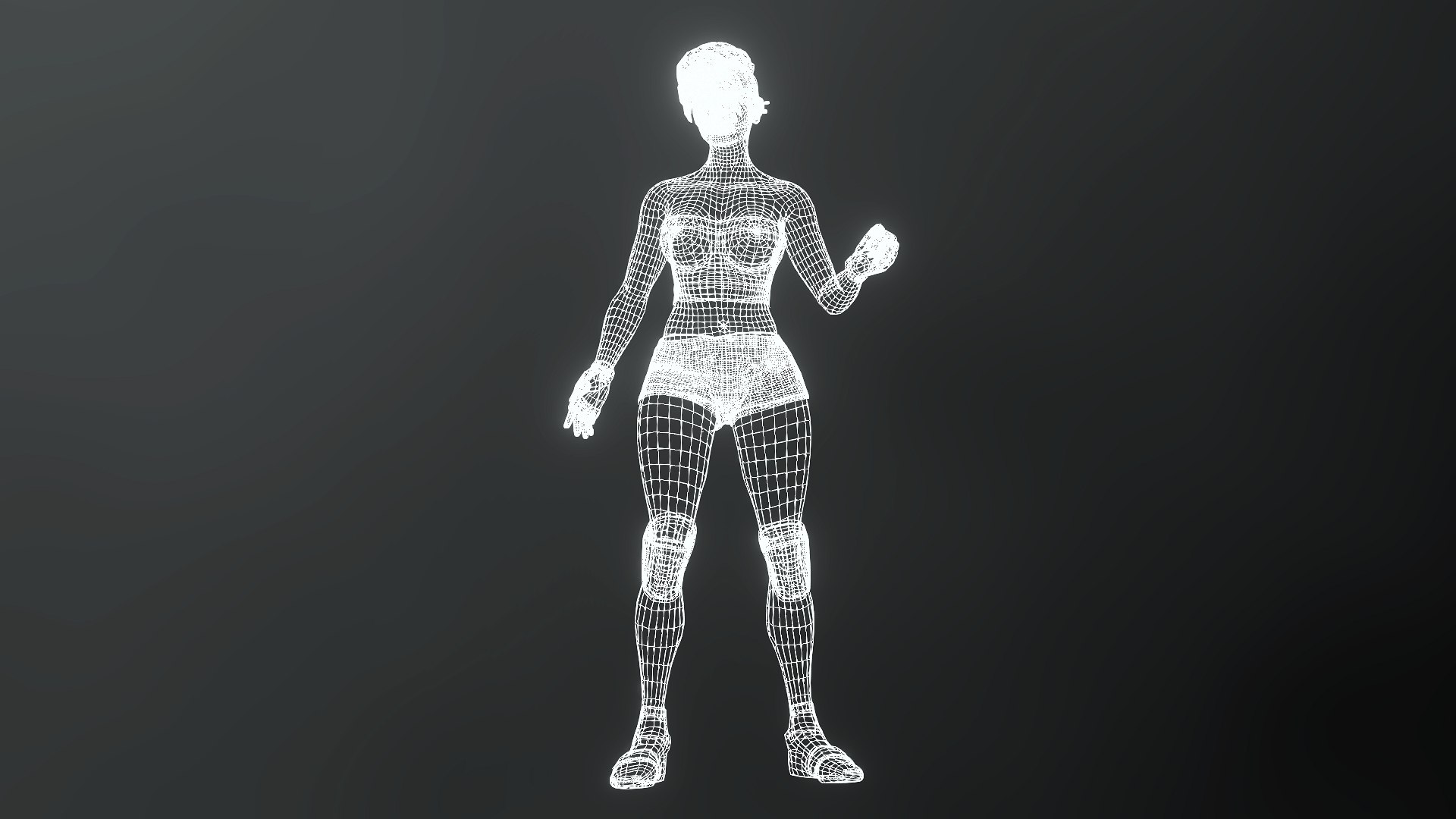 3D Cartoonish Female Fighter Model - TurboSquid 2381508