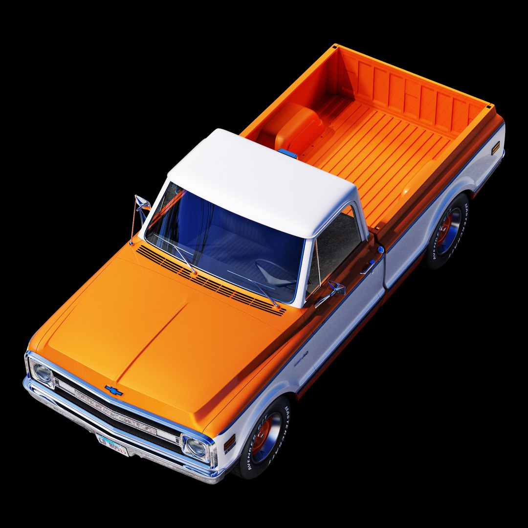 3D Model Chevrolet C10 1969 - TurboSquid 2128198