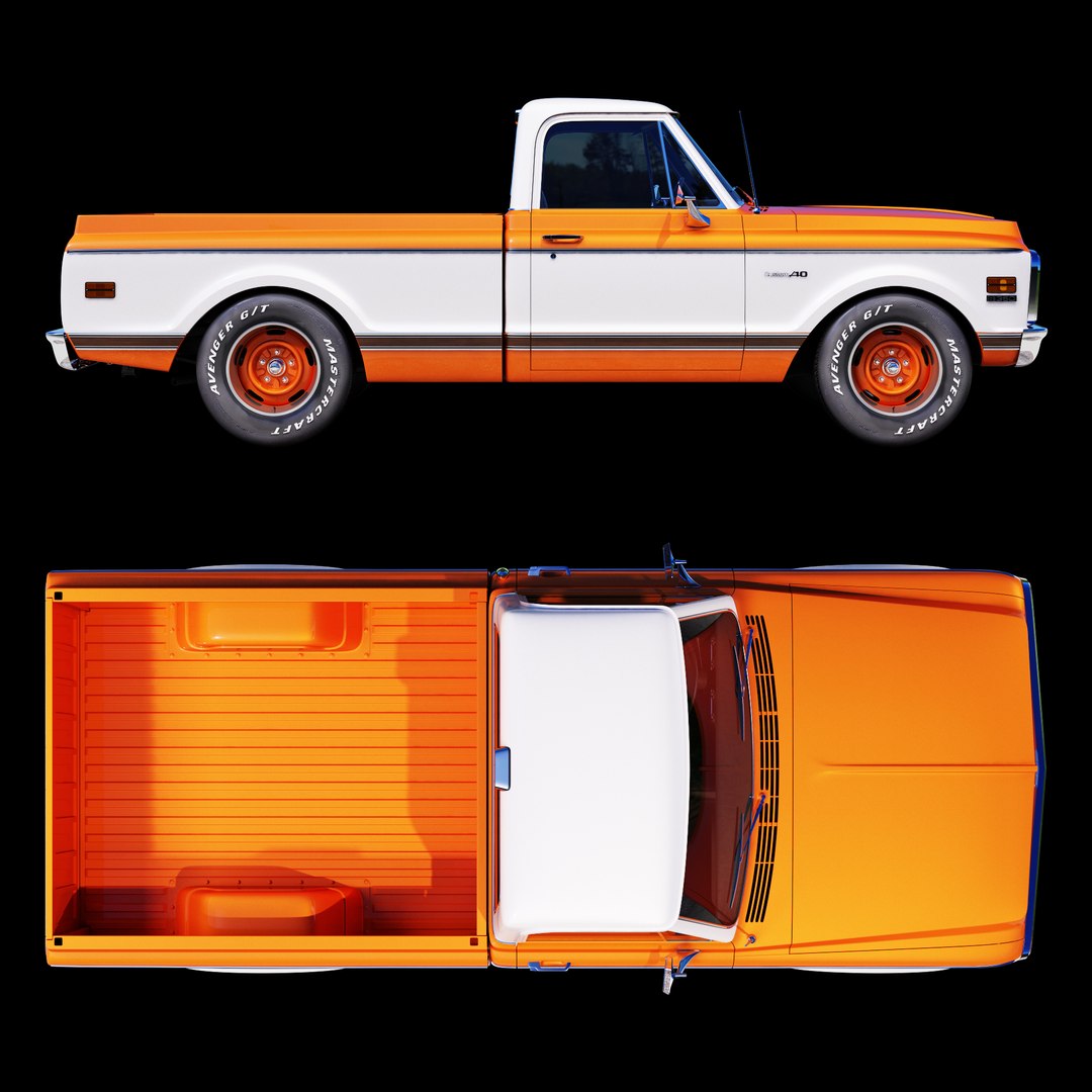 3D Model Chevrolet C10 1969 - TurboSquid 2128198