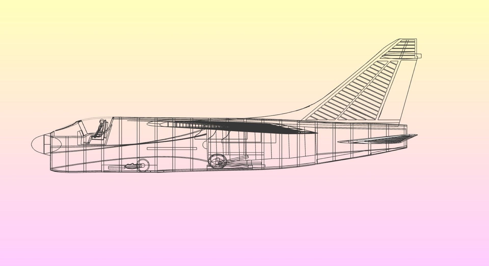 3D Model A-7D Attack Aircraft Solid Assembly Model - TurboSquid 2024665