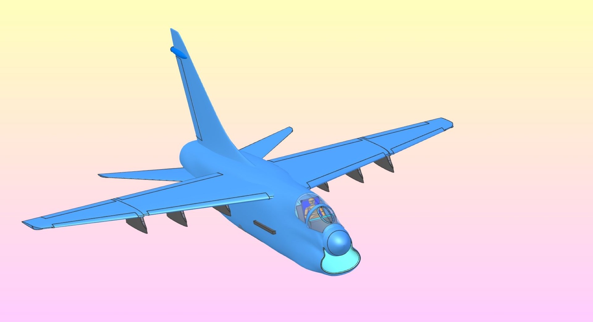 3D Model A-7D Attack Aircraft Solid Assembly Model - TurboSquid 2024665