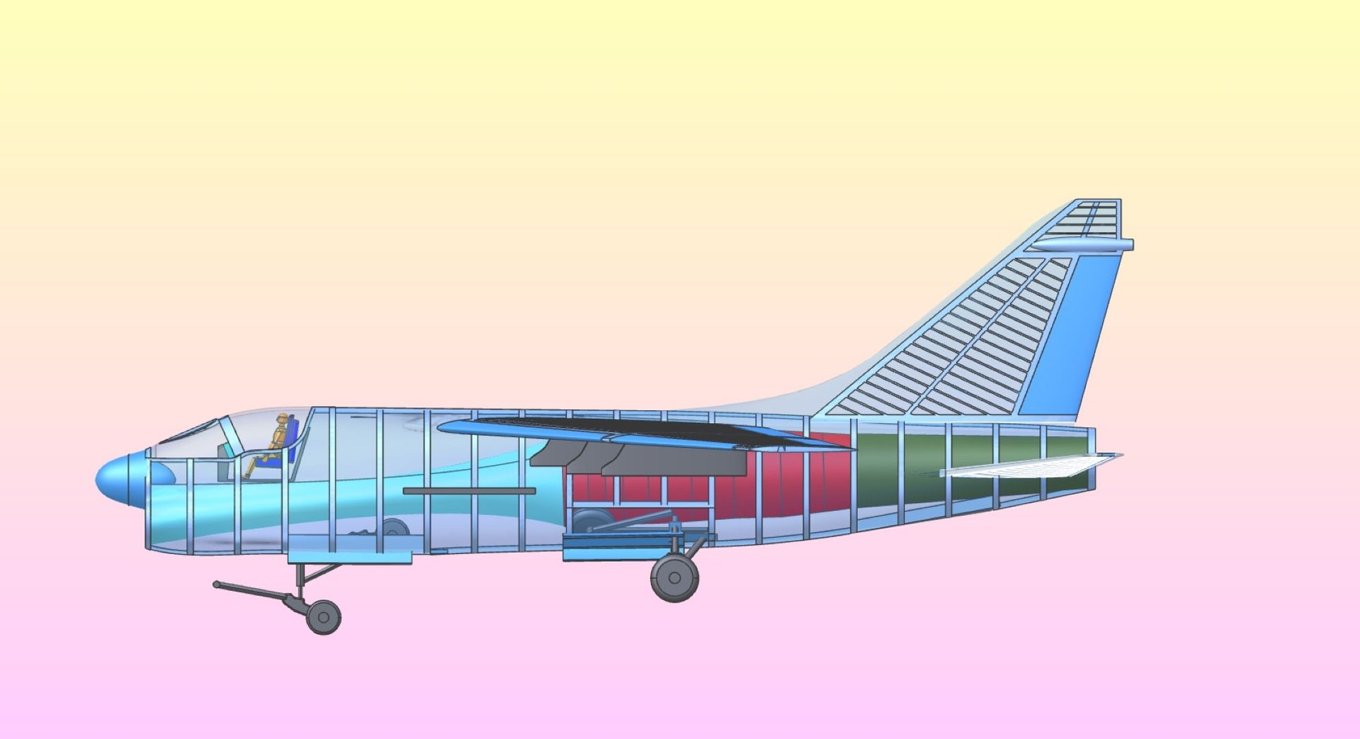3D Model A-7D Attack Aircraft Solid Assembly Model - TurboSquid 2024665