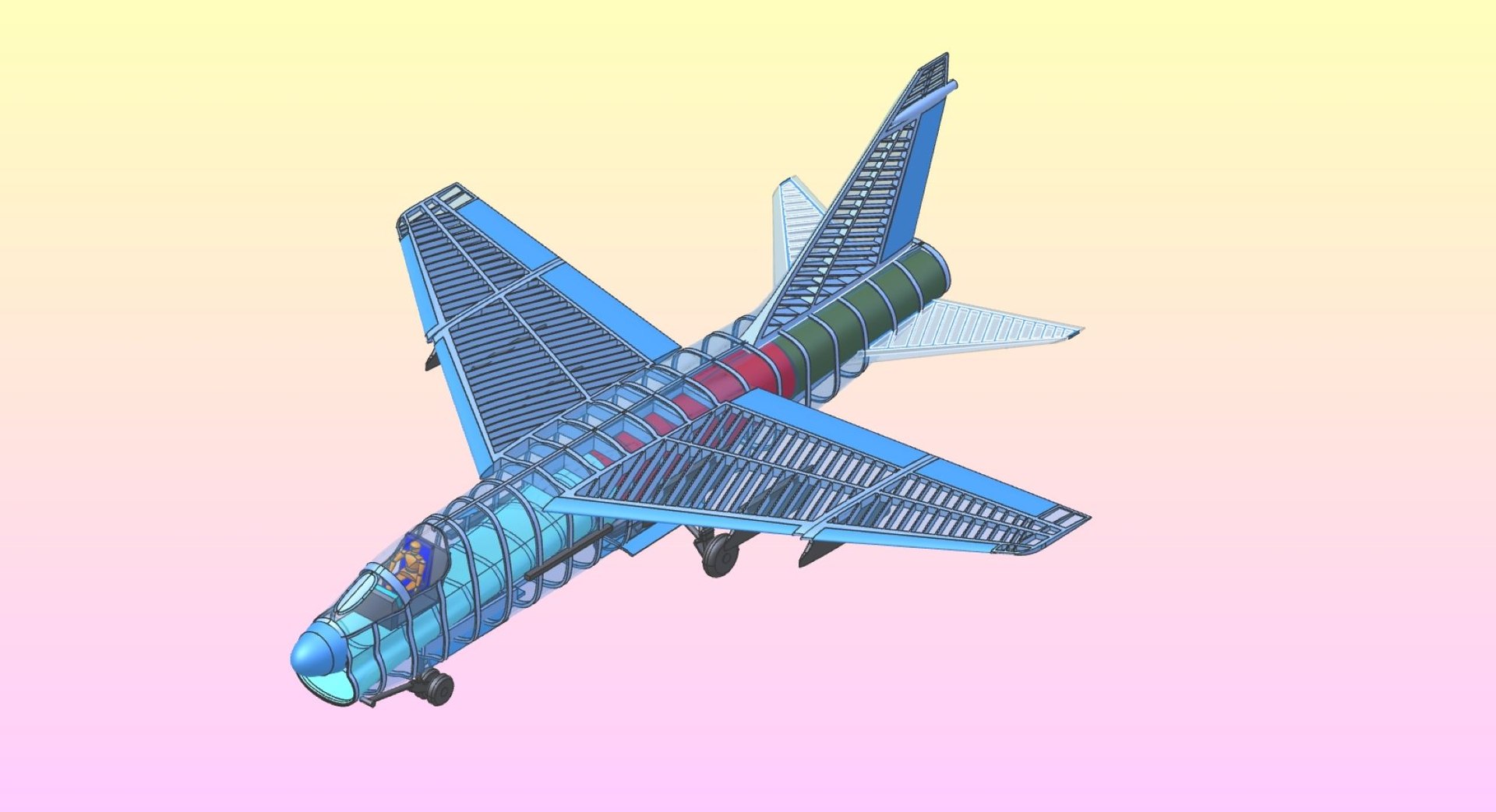 3D Model A-7D Attack Aircraft Solid Assembly Model - TurboSquid 2024665
