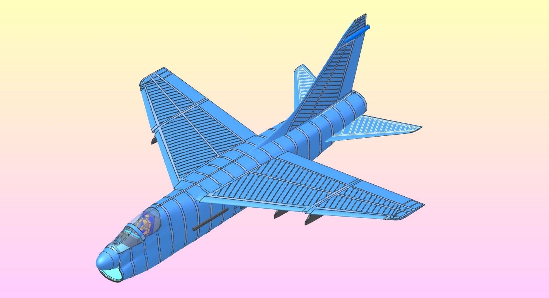 3D Model A-7D Attack Aircraft Solid Assembly Model - TurboSquid 2024665