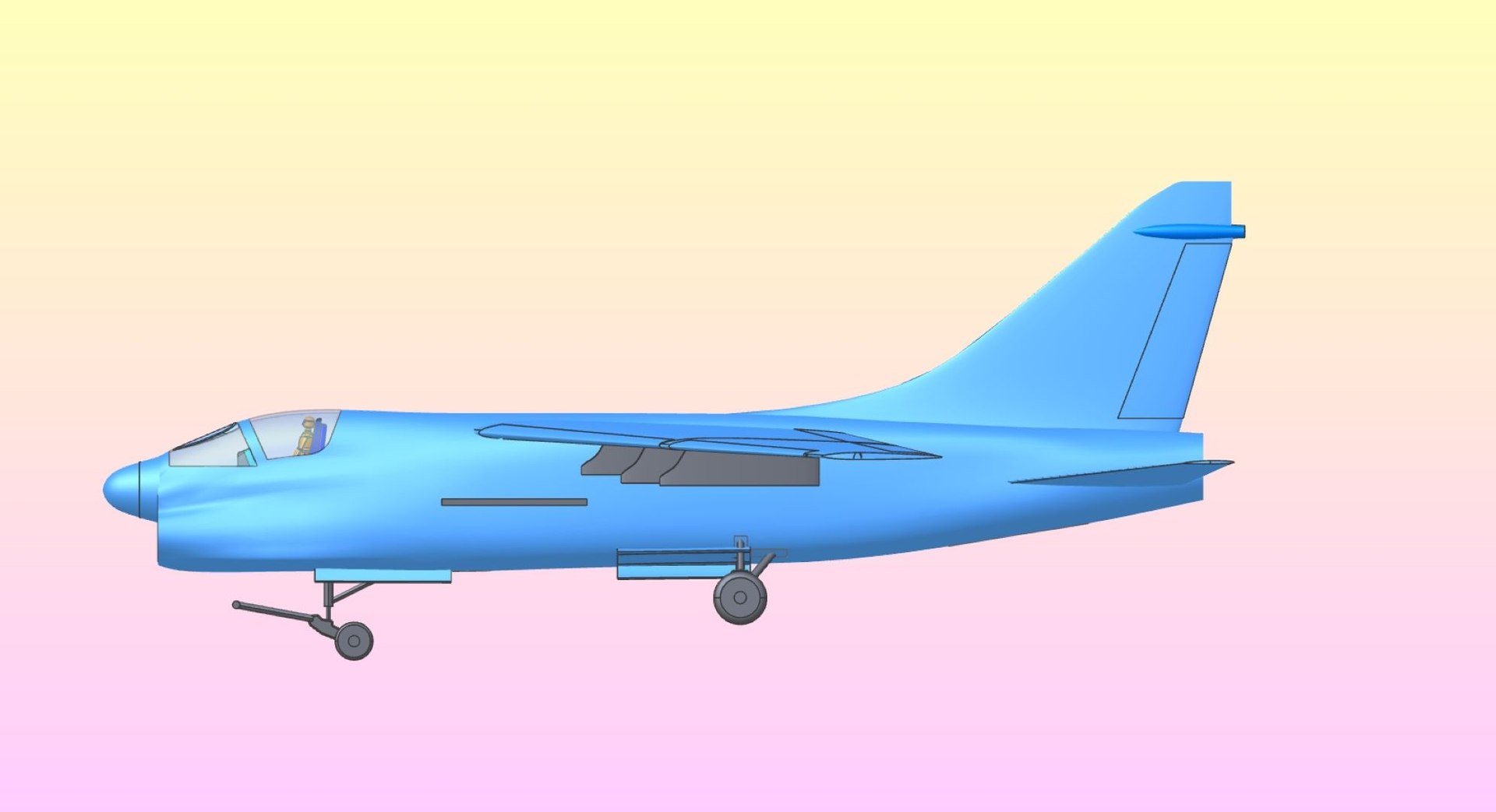 3D Model A-7D Attack Aircraft Solid Assembly Model - TurboSquid 2024665