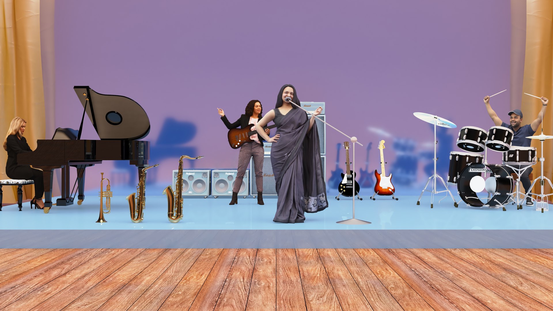Concert Day 4K 3D Model - TurboSquid 2383872