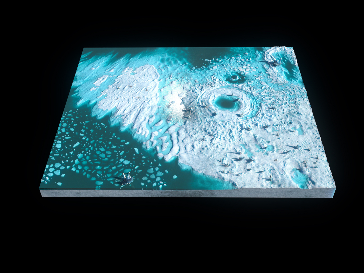 alien arctic lake 3d max