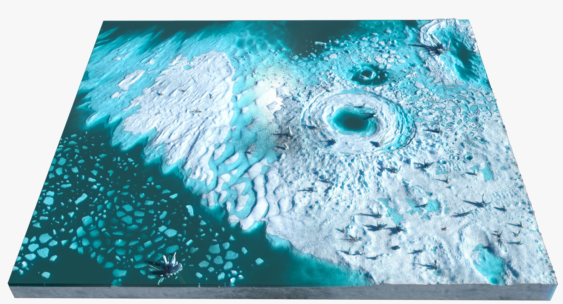 alien arctic lake 3d max