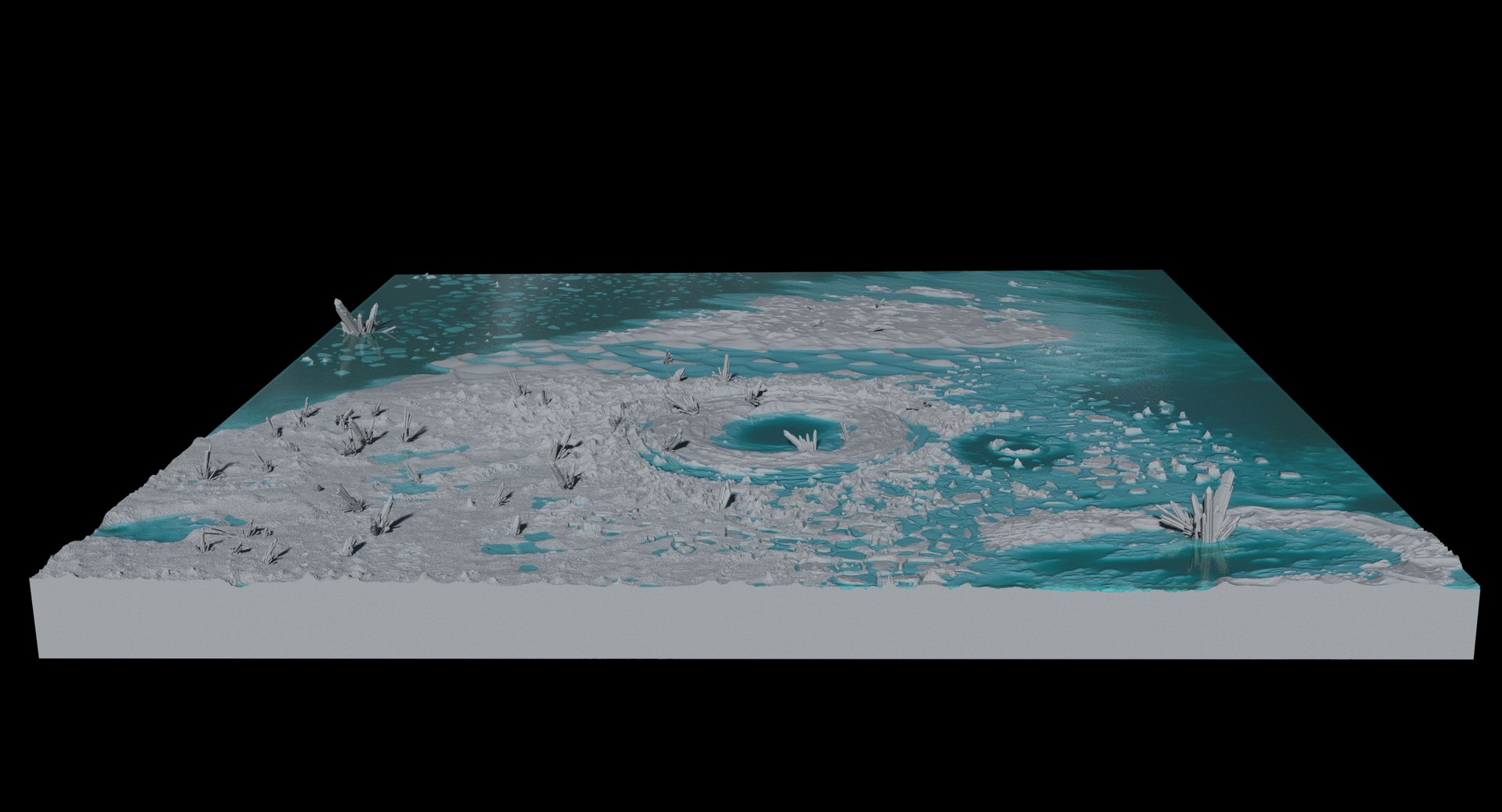 alien arctic lake 3d max