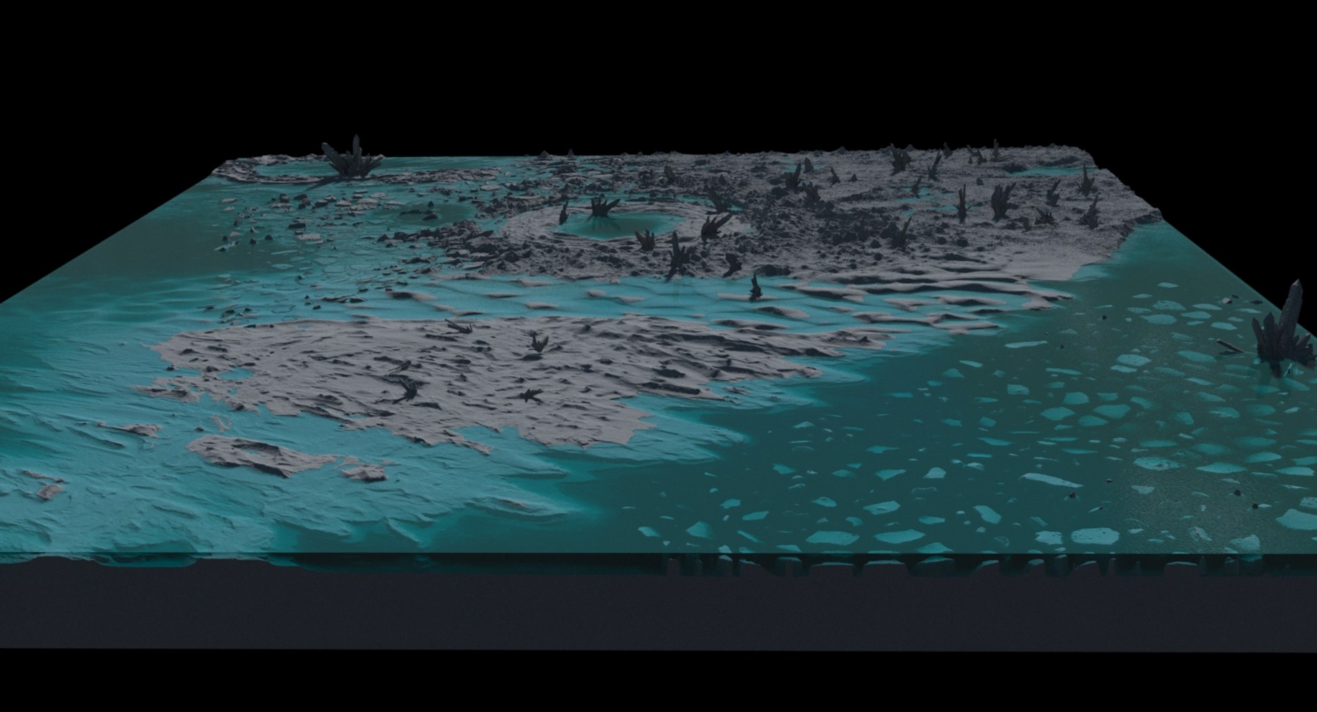 alien arctic lake 3d max