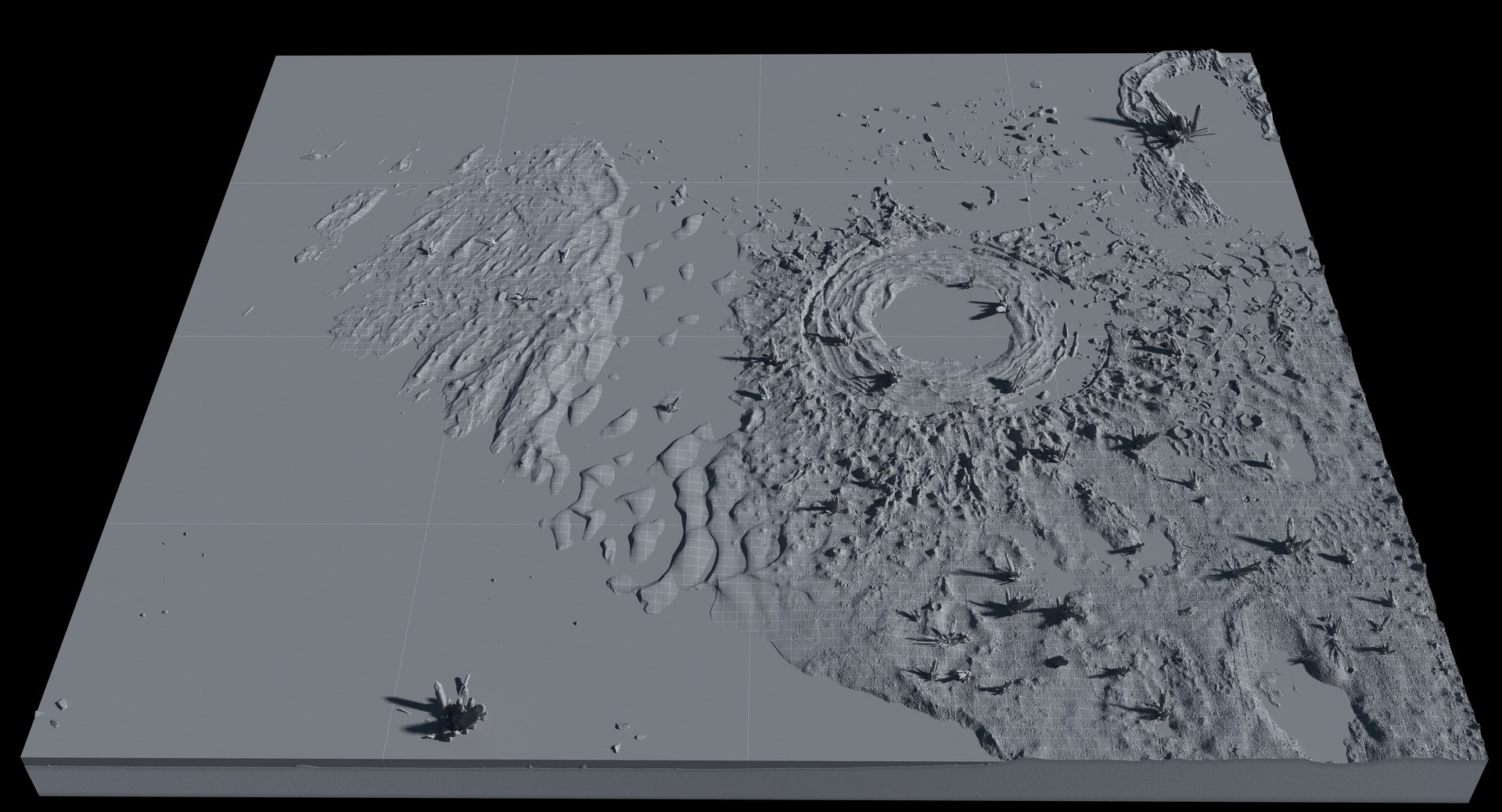 alien arctic lake 3d max