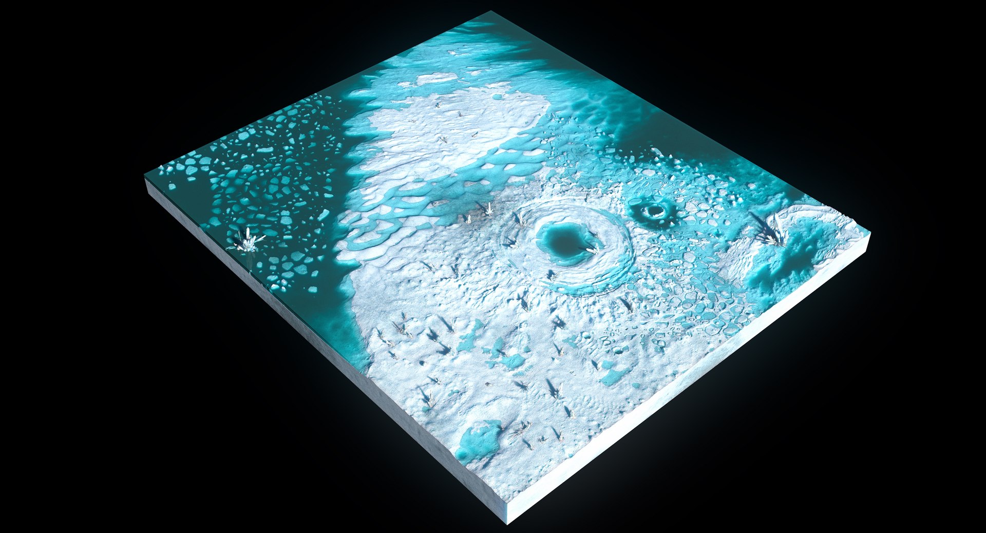 alien arctic lake 3d max