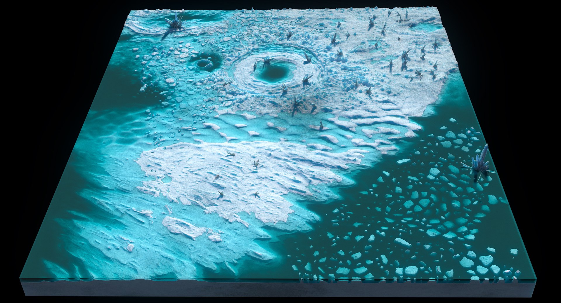 alien arctic lake 3d max