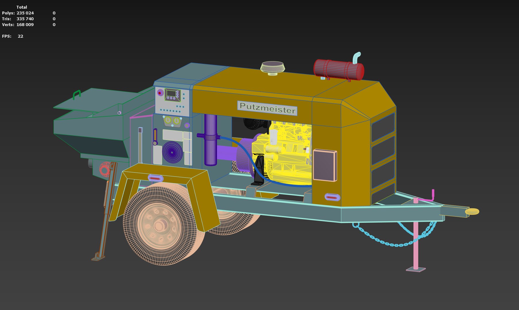 3D Concrete Pump Putzmeister Model - TurboSquid 2211084