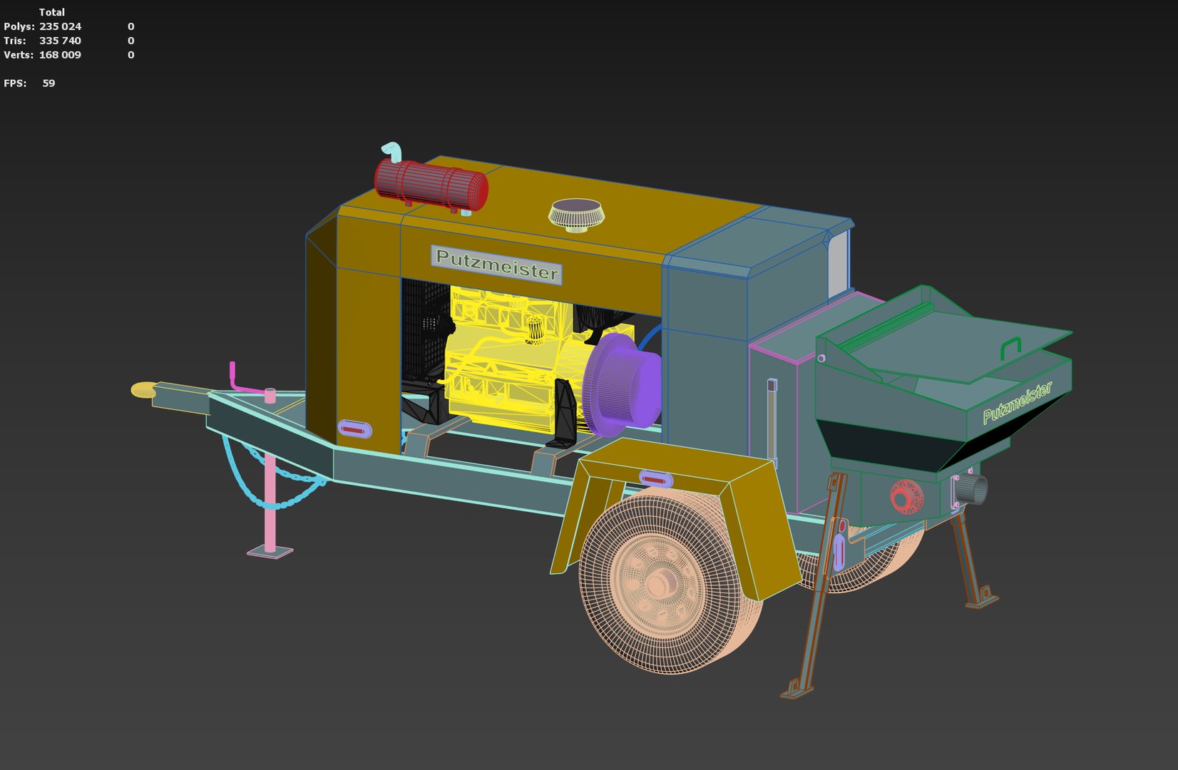 3D Concrete Pump Putzmeister Model - TurboSquid 2211084