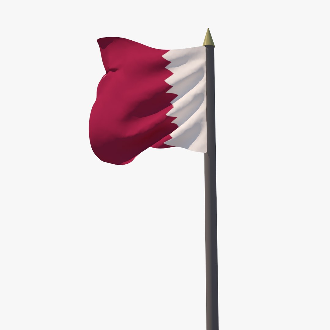 Flag Qatar - Animation 3D Model - TurboSquid 1189966