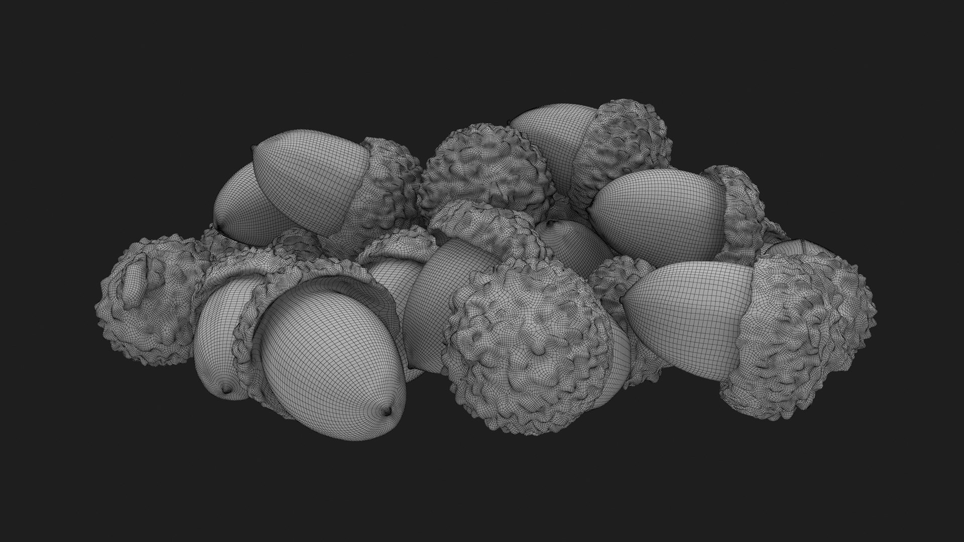 Pile Acorns 3D Model - TurboSquid 2283072