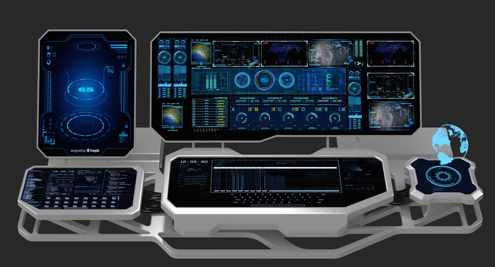 Hologram remote control panel 3D model - TurboSquid 1419693