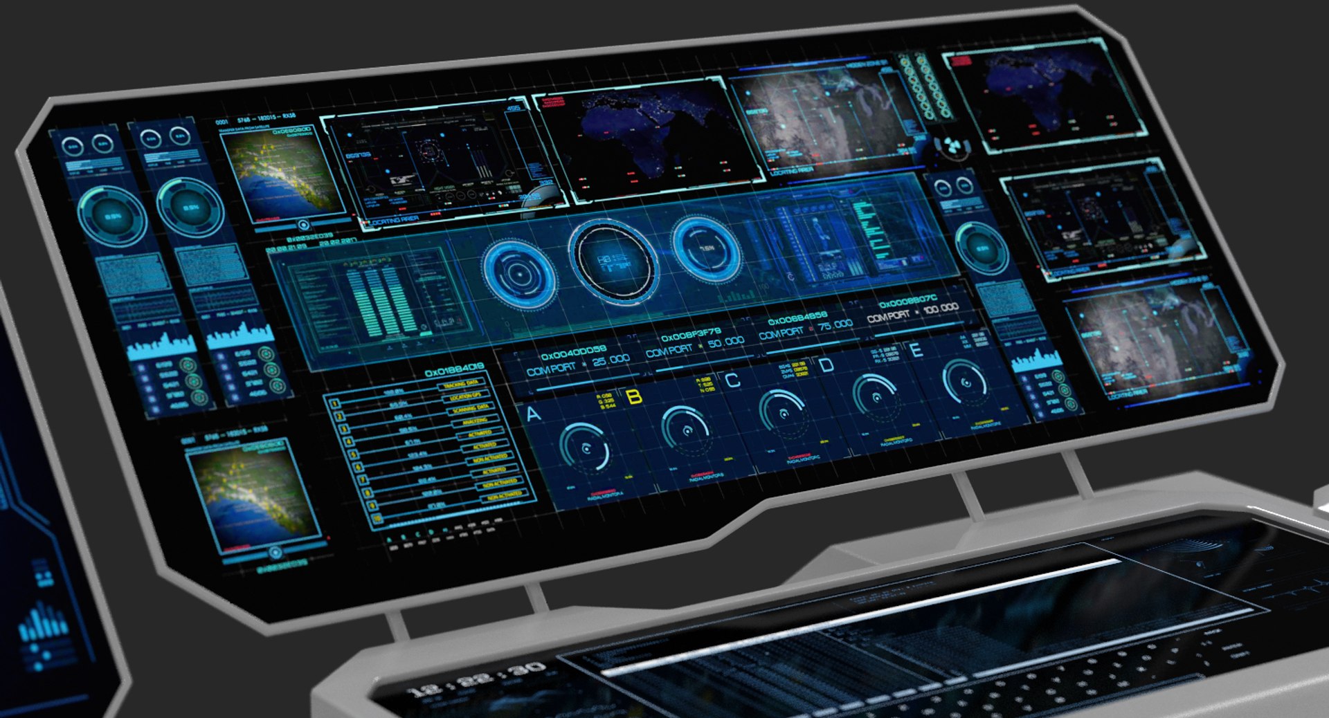 Hologram remote control panel 3D model - TurboSquid 1419693