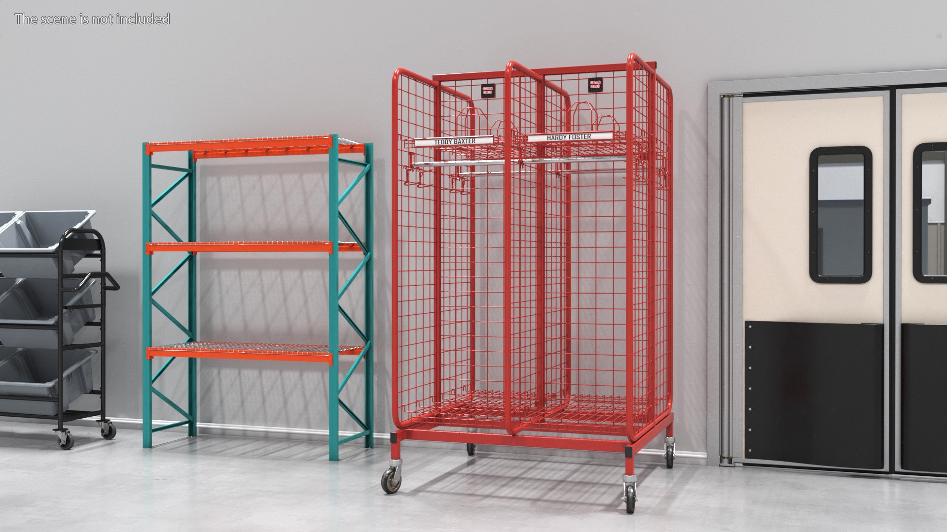 3D Model Fire Department Wheeled Gear Lockers - TurboSquid 2386700