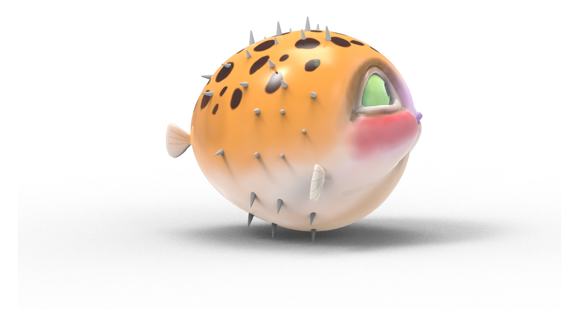 Puffer fish animated 3D model - TurboSquid 1816273