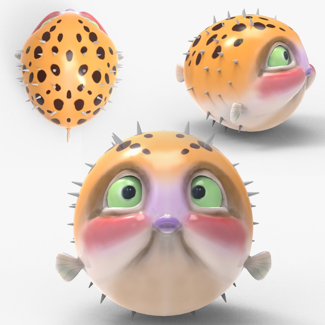 Puffer fish animated 3D model - TurboSquid 1816273