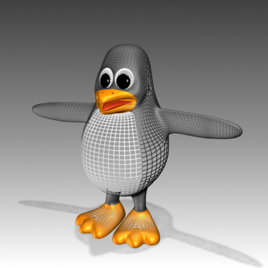 Linux Penguin 3d Max