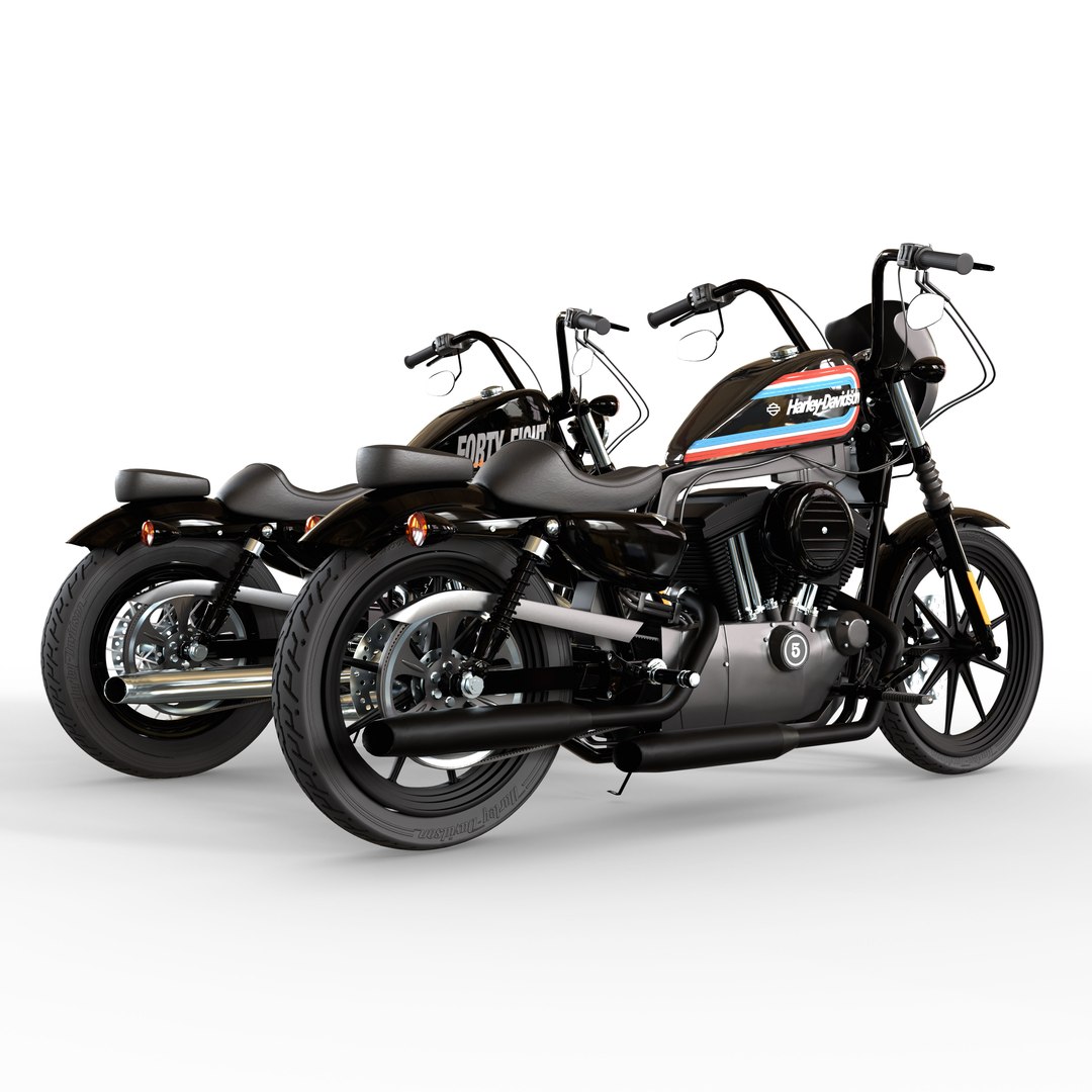Harley Davidson Forty-Eight And Sportster Iron 1200 3D - TurboSquid 2203425