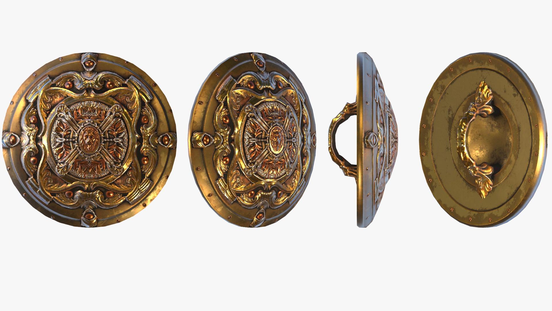 Fantasy Shield RPG Buckler Bouclier Porpax Greek Aspis Heater Hoplite ...