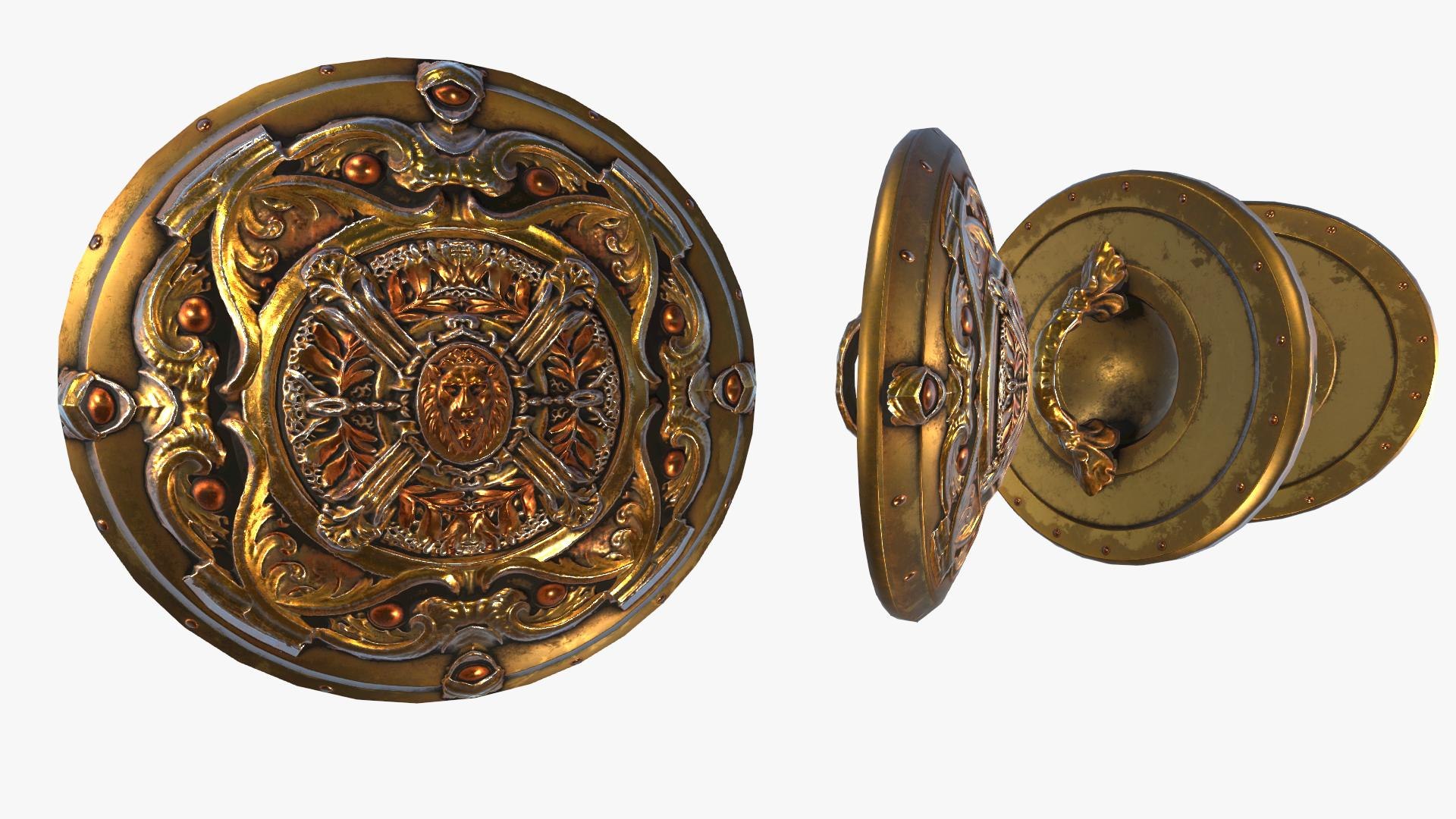 Fantasy Shield RPG Buckler Bouclier Porpax Greek Aspis Heater Hoplite ...