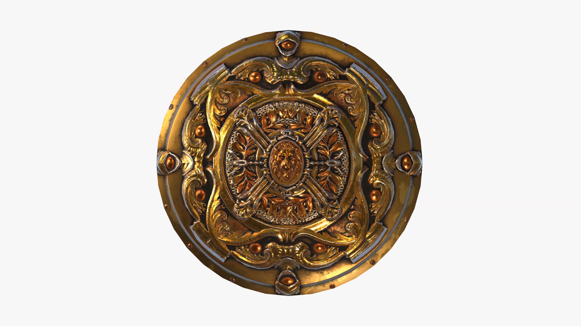 Fantasy Shield RPG Buckler Bouclier Porpax Greek Aspis Heater Hoplite ...