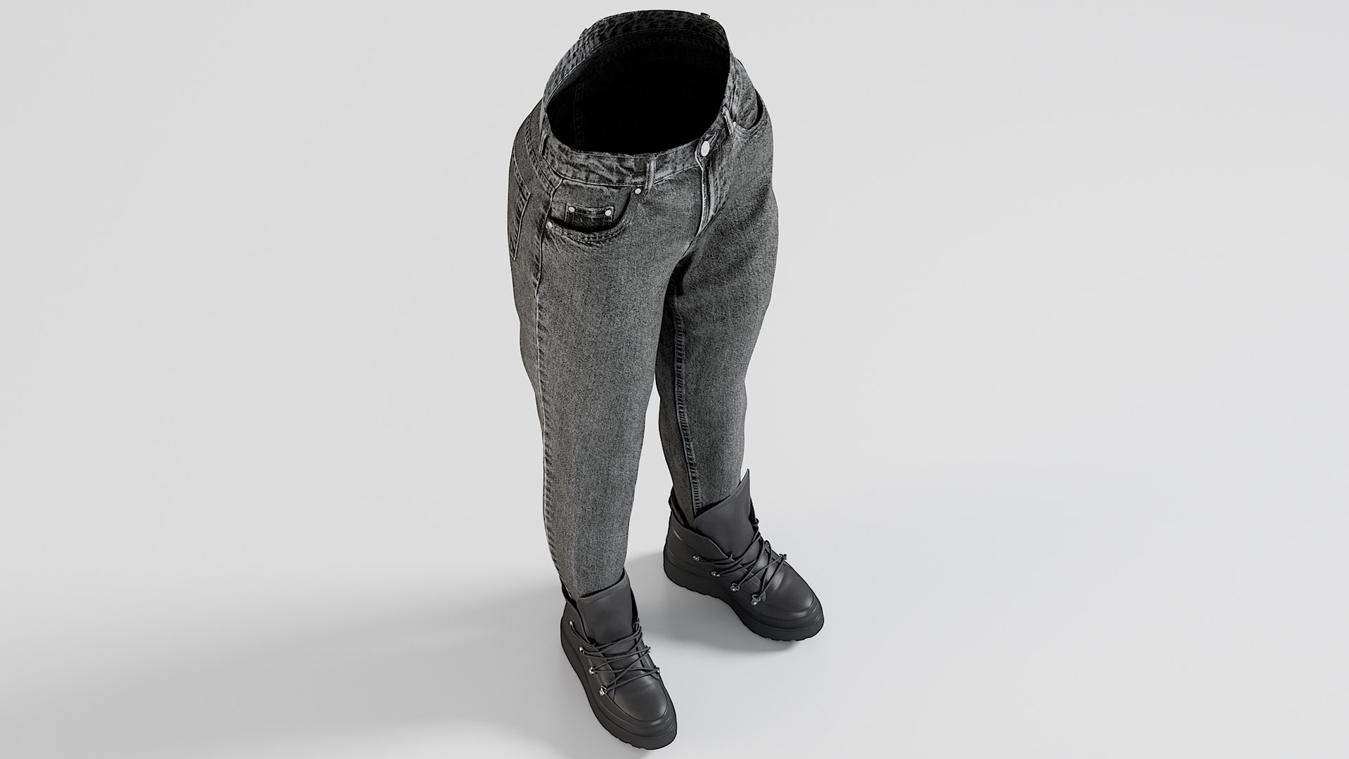 Realistic women s jeans 3D model - TurboSquid 1538664