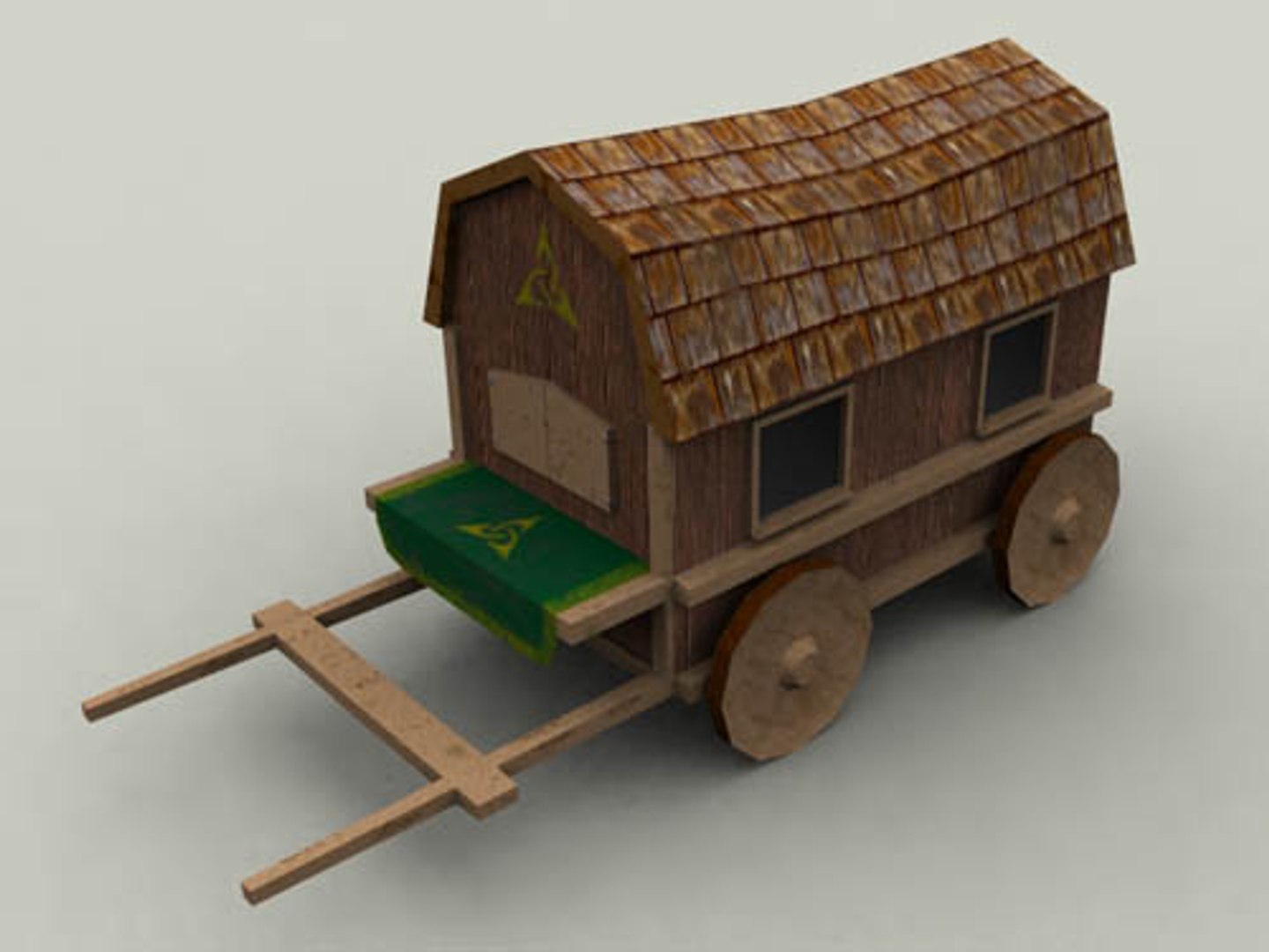 3d Fantasy Wagon Model