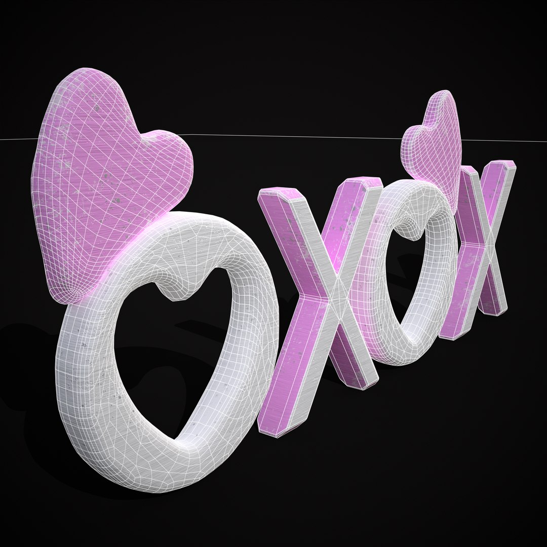 XOXO Wood Lettering 3D model - TurboSquid 2031911