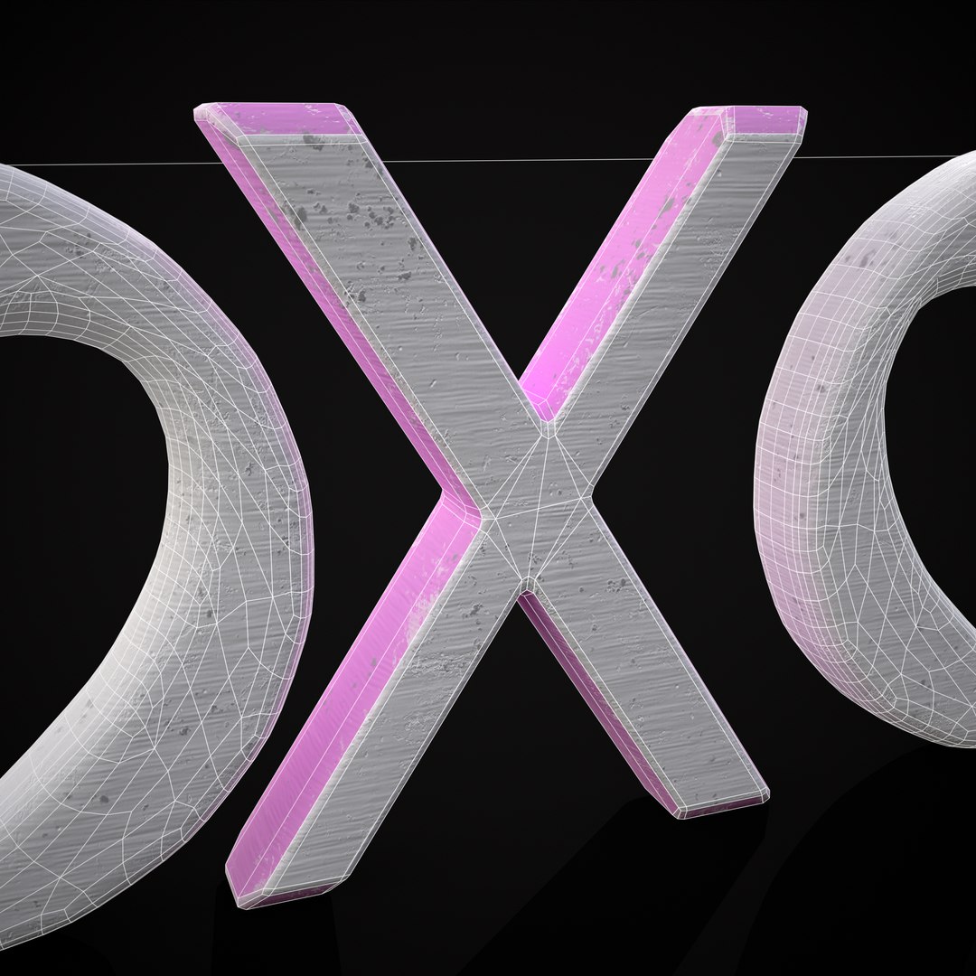 XOXO Wood Lettering 3D Model - TurboSquid 2031911