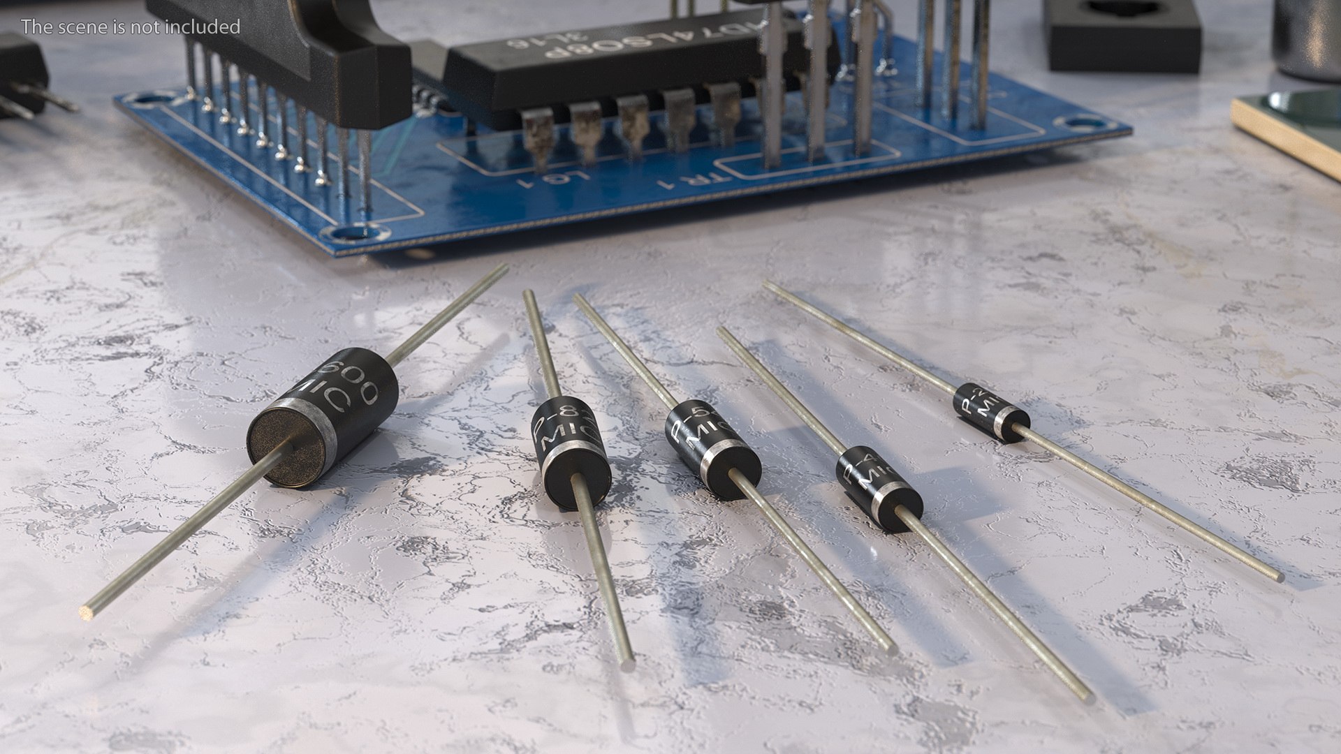 3D Axial Rectifier Diodes Set - TurboSquid 1670369