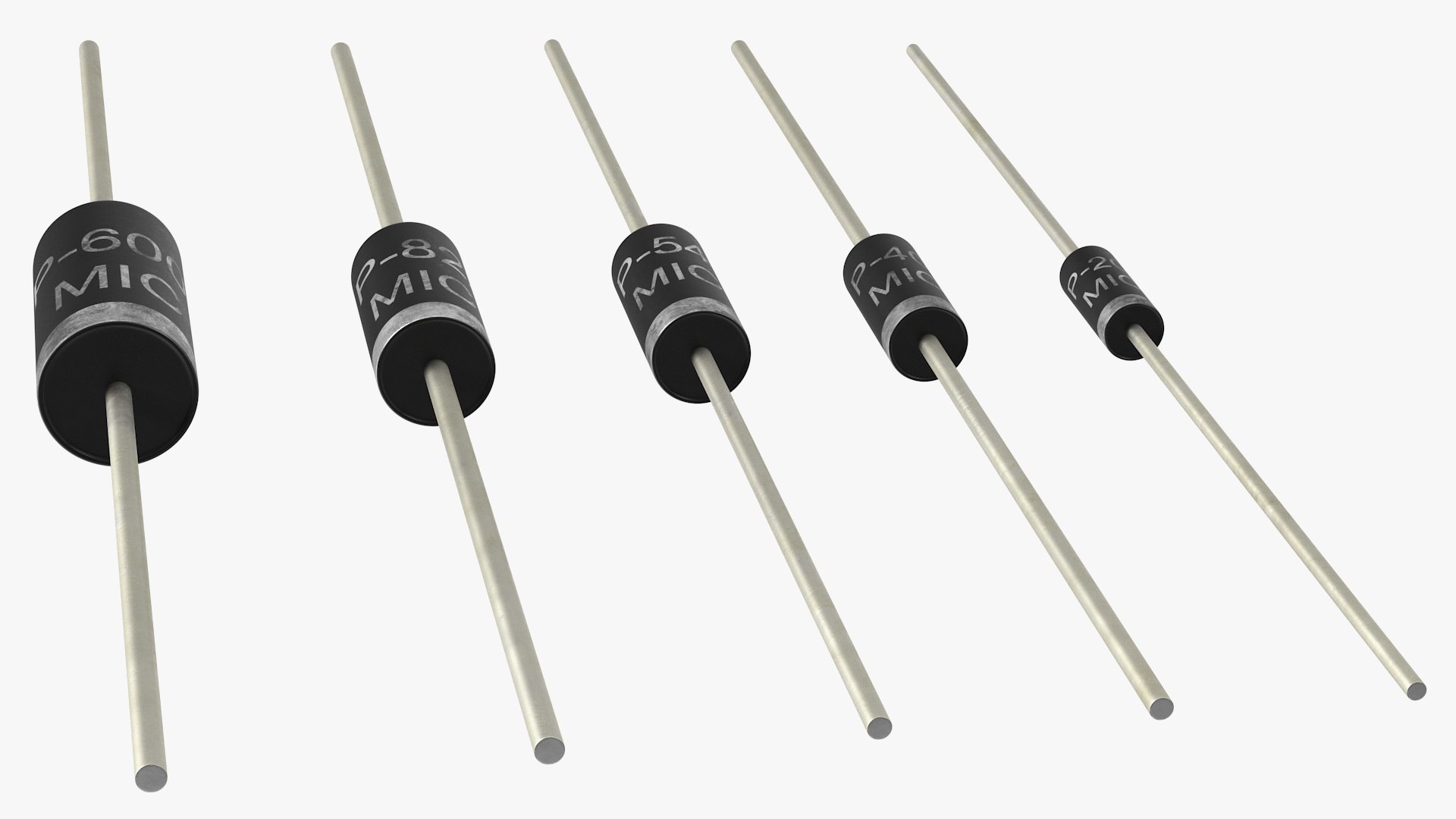 3D Axial Rectifier Diodes Set - TurboSquid 1670369