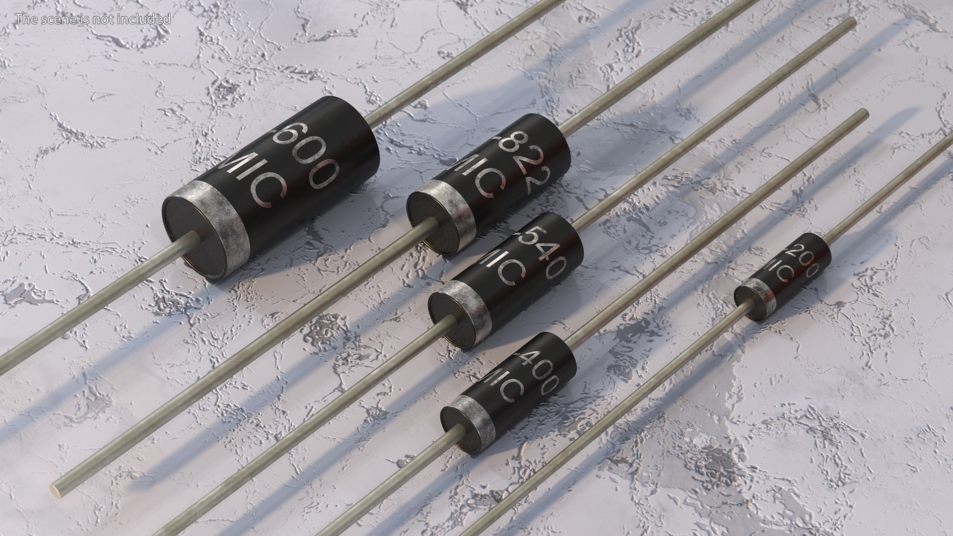 3D Axial Rectifier Diodes Set - TurboSquid 1670369