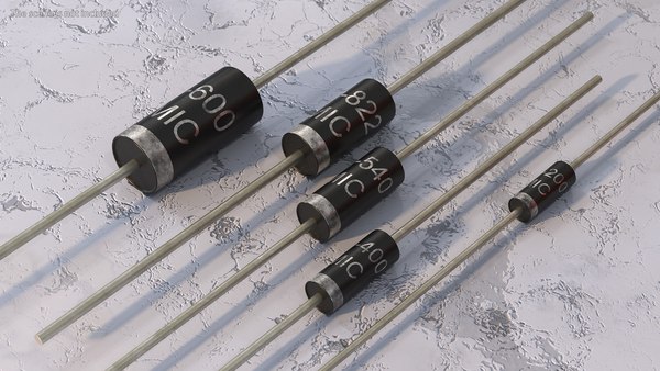 3D axial rectifier diodes set - TurboSquid 1670369