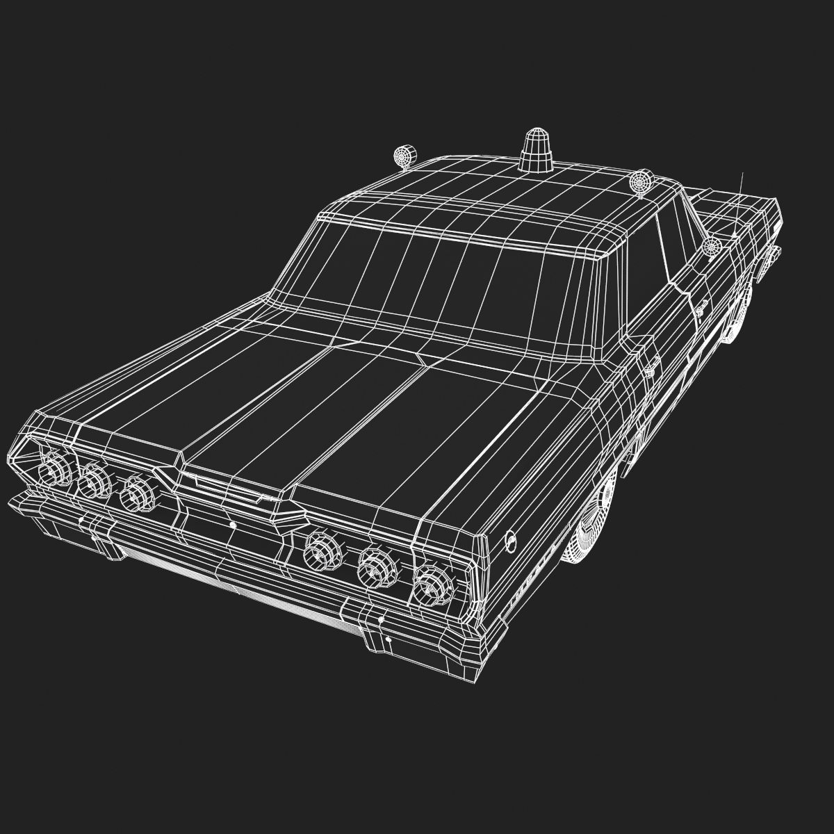 3d model impala sedan 1963