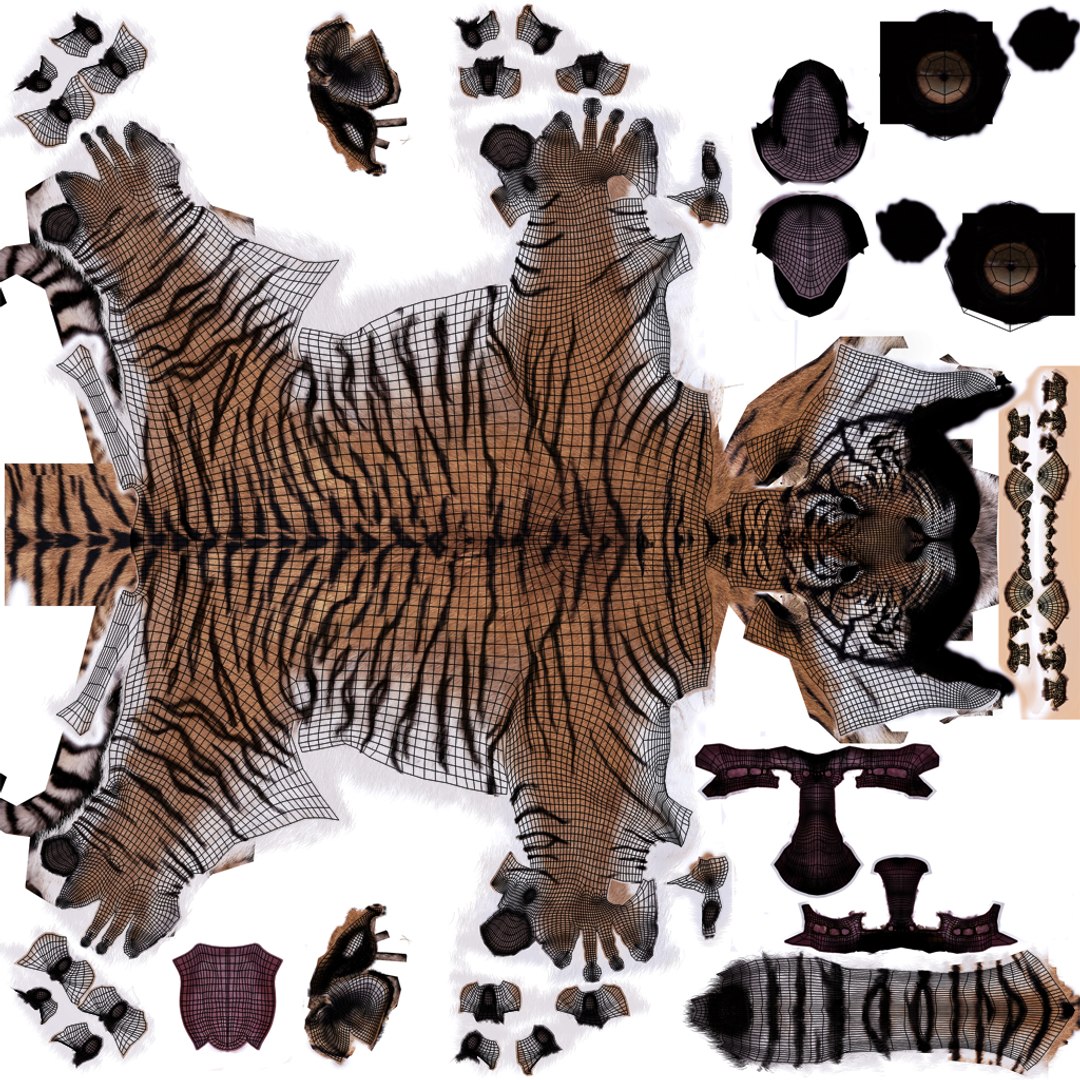 Tiger Fur 3D Model - TurboSquid 1360880