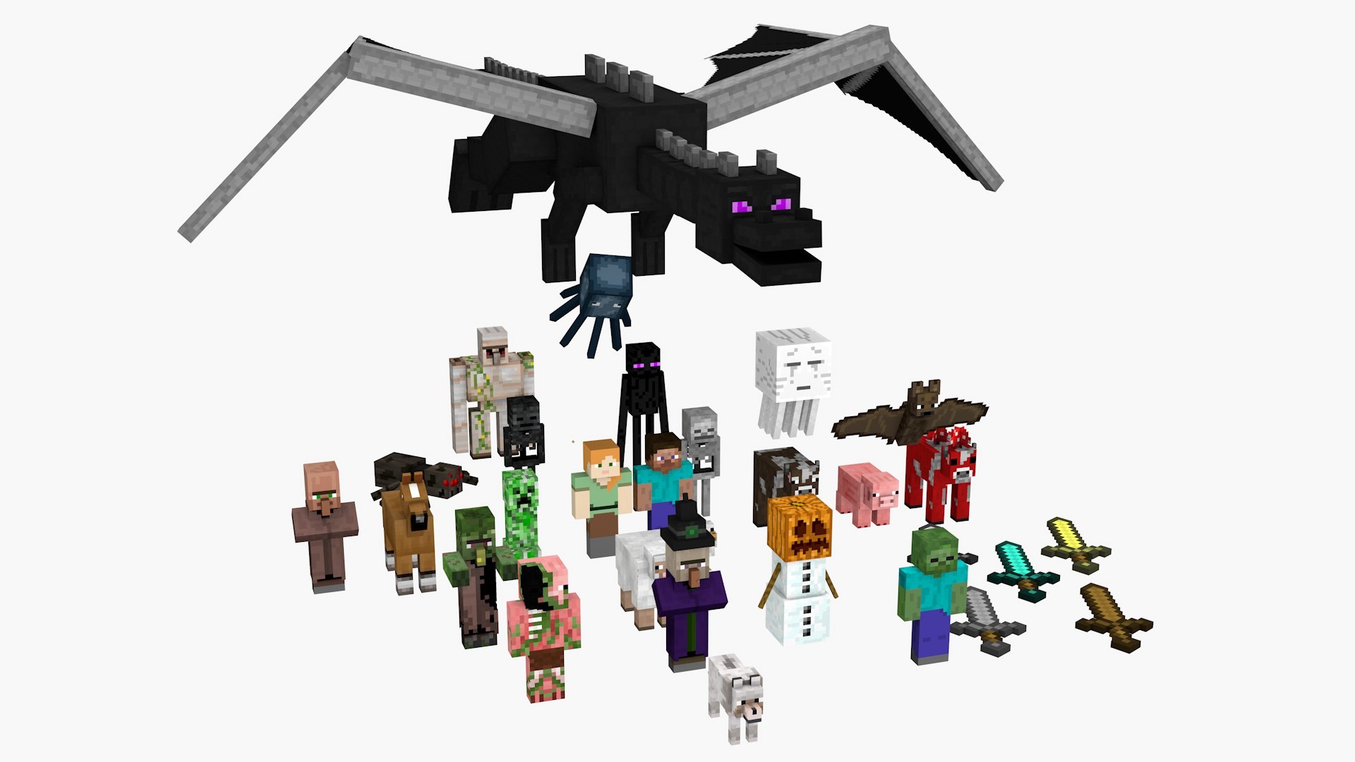 Minecraft Collection 27 In 1 3D - TurboSquid 1843289