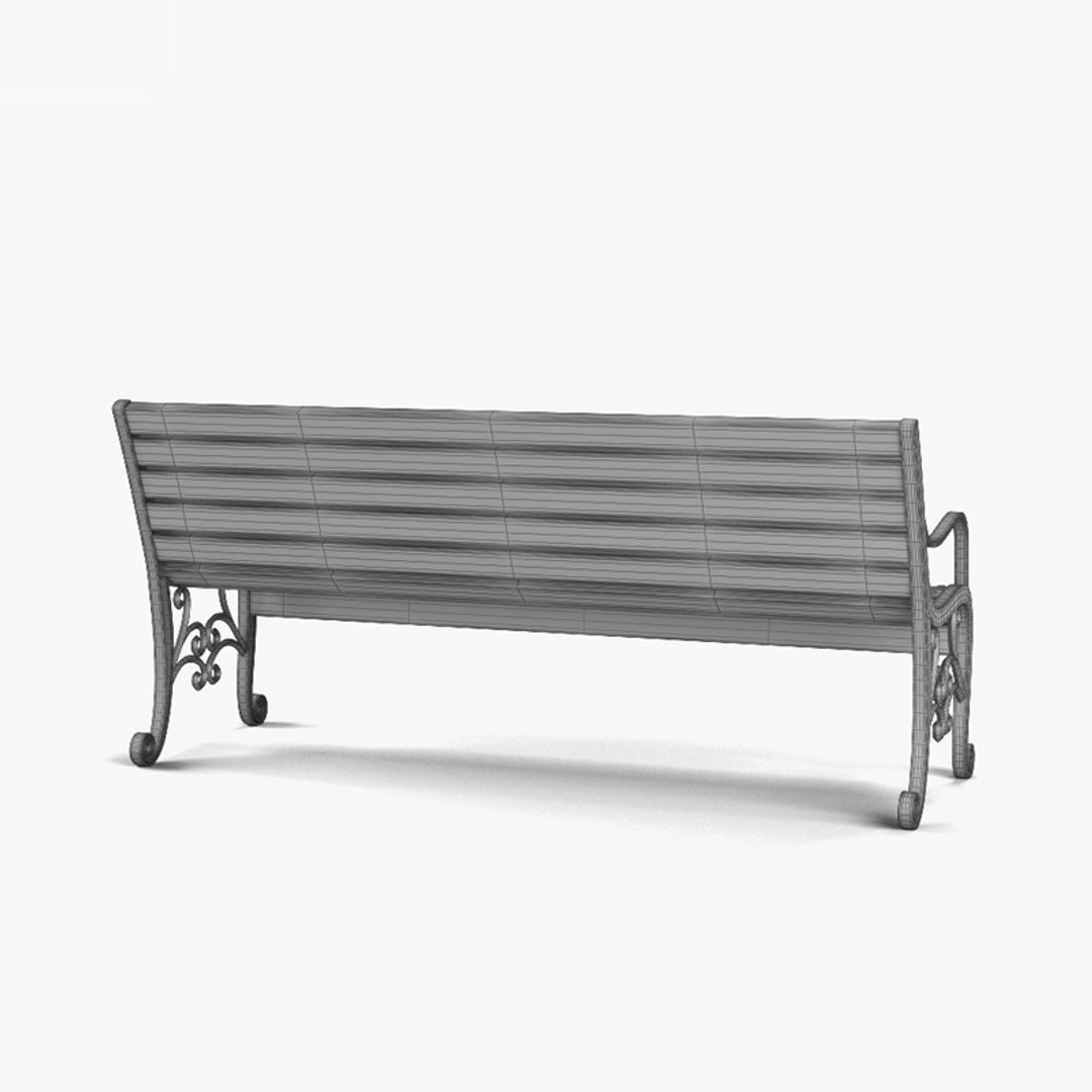 3D park bench model - TurboSquid 1691064