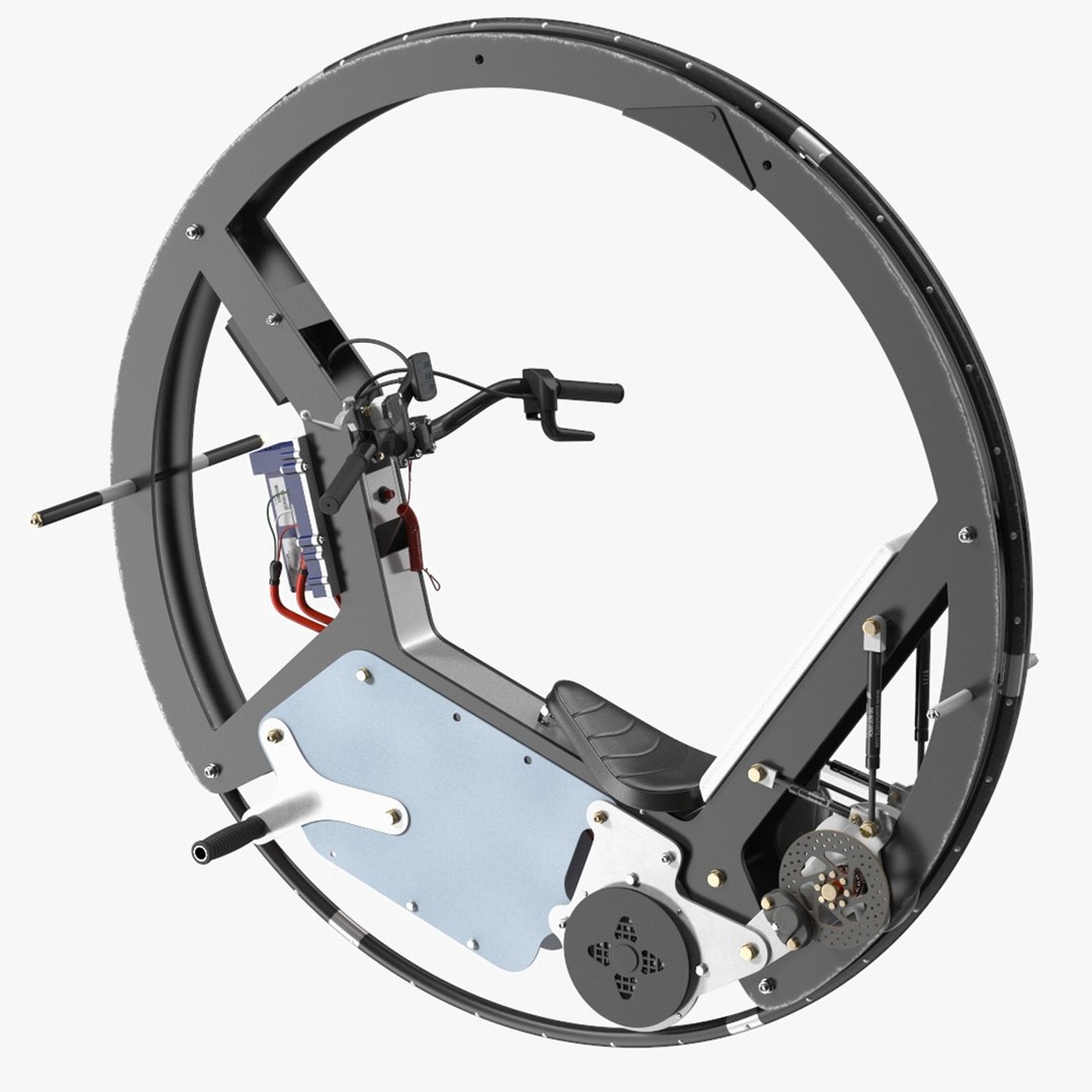 3D Model Monowheel Motorcycle Rigged For Maya - TurboSquid 1882675