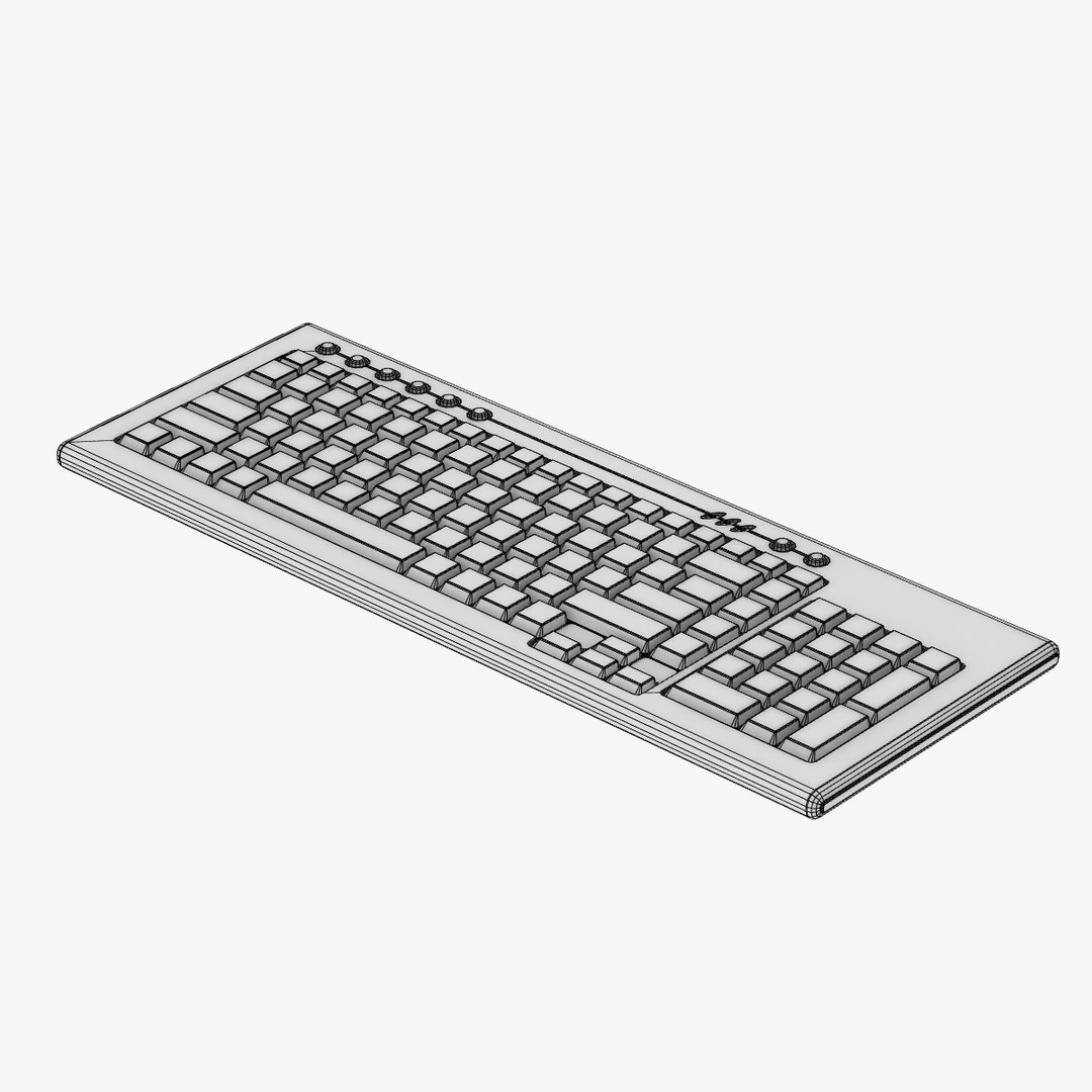 Pc Keyboard 3d Model