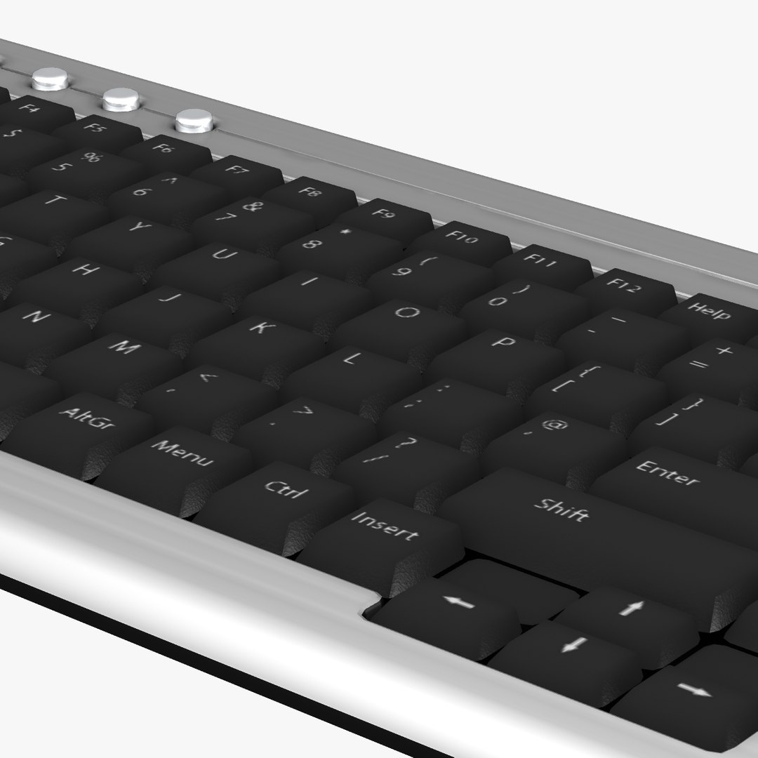 Pc Keyboard 3d Model